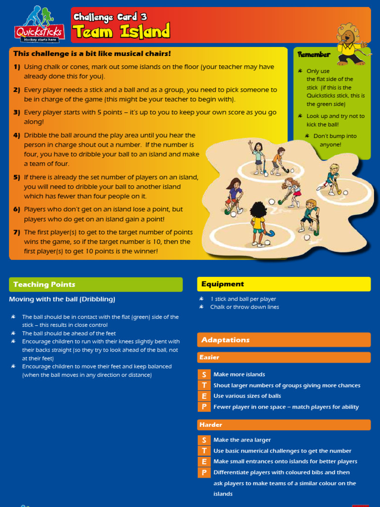 Quicksticks Challenge Cards | PDF