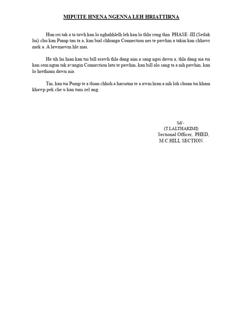 Mipui Te Hnena Ngenna | PDF