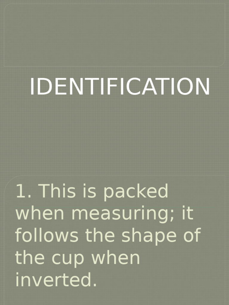 BPP Measuring Ing. & Conversion Activity | PDF