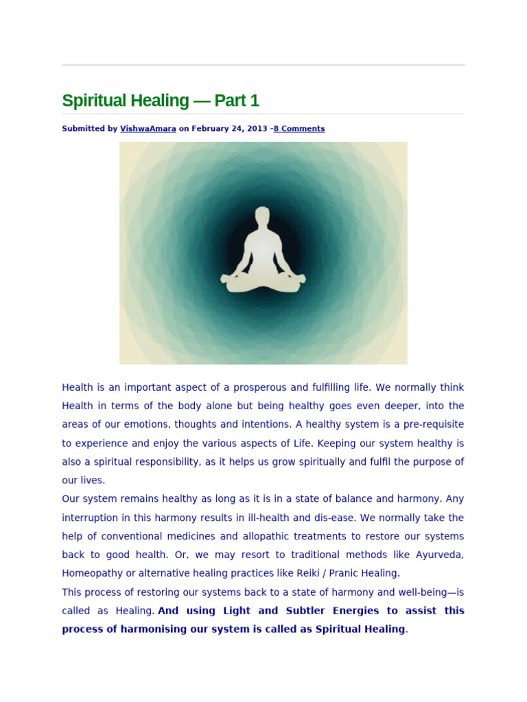 Spiritual Healing | PDF
