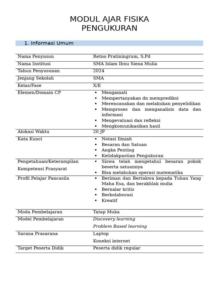 Modul Pengukuran | PDF