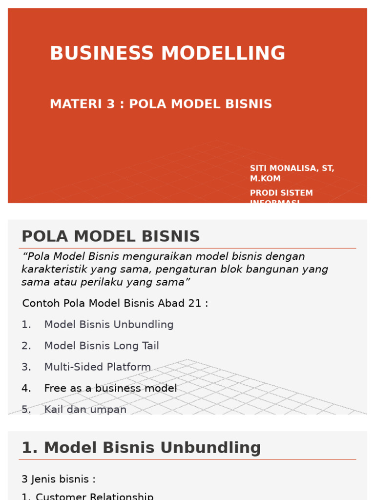 Materi 3 Pola Model Bisnis | PDF