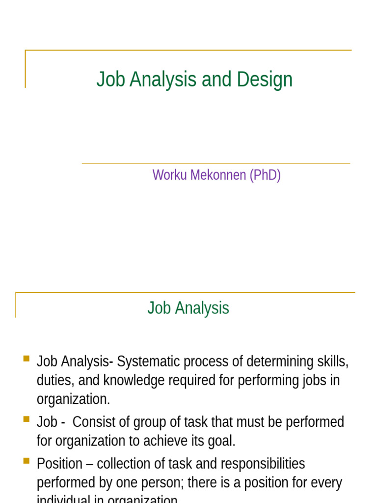 Job Analysis and Design-Lect 2 | PDF