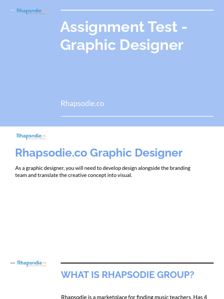 Graphic Design Assignment for Rhapsodie | PDF | Games & Activities