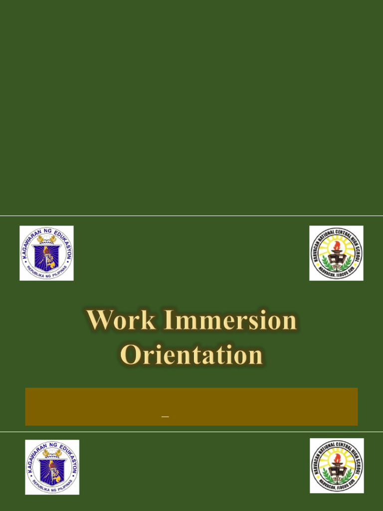 Work Immersion | PDF