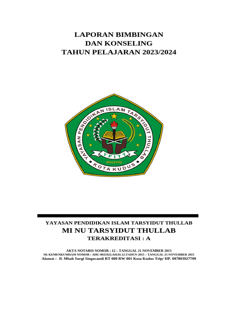 LAPORAN PROGRAM BK | PDF