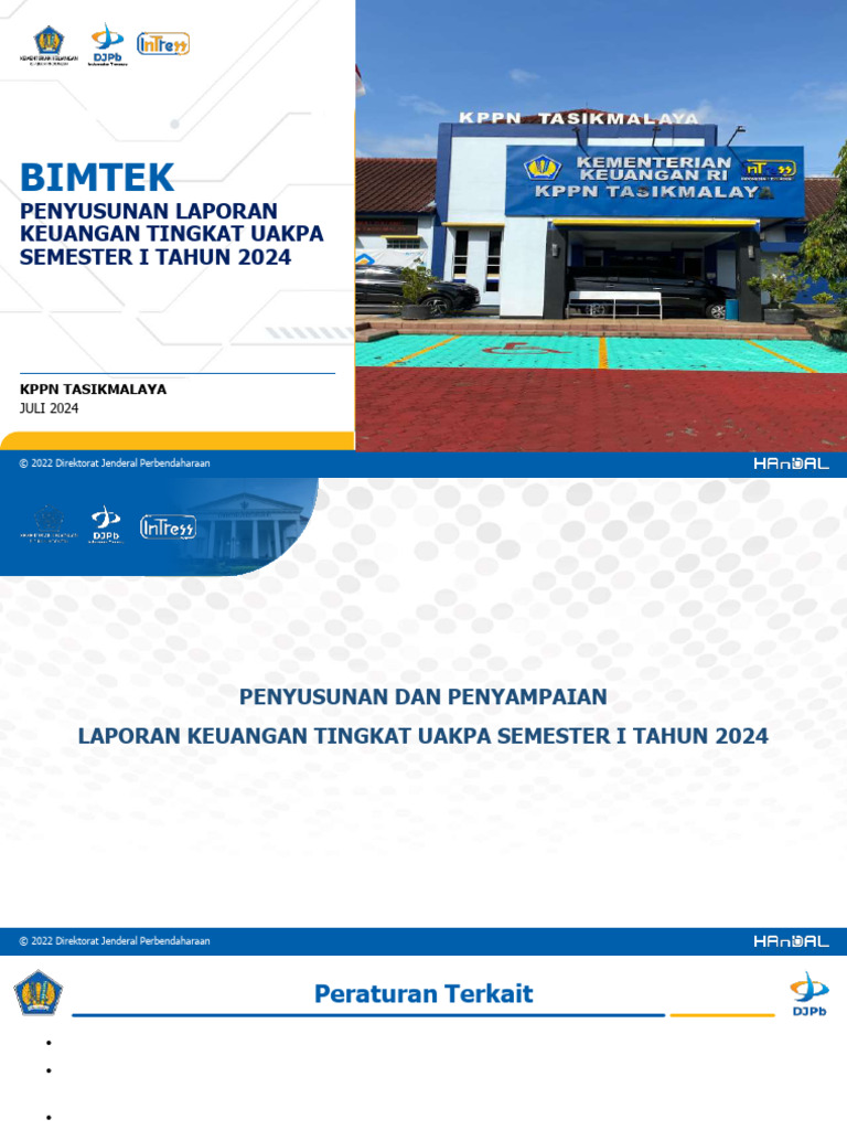 BIMTEK Penyusunan Laporan Keuangan UAKPA Semester I 2024 | PDF
