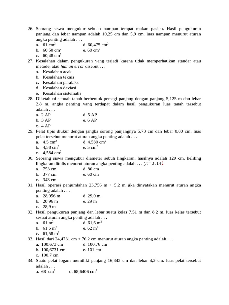 Soal Fisika Kelas X MM | PDF