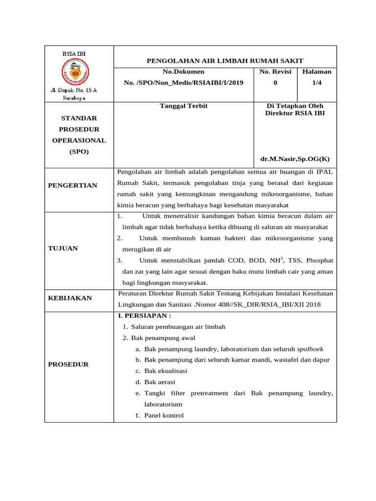 Spo Ipal Rsia Ibi | PDF