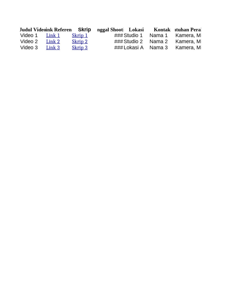 Databank Template Pdf