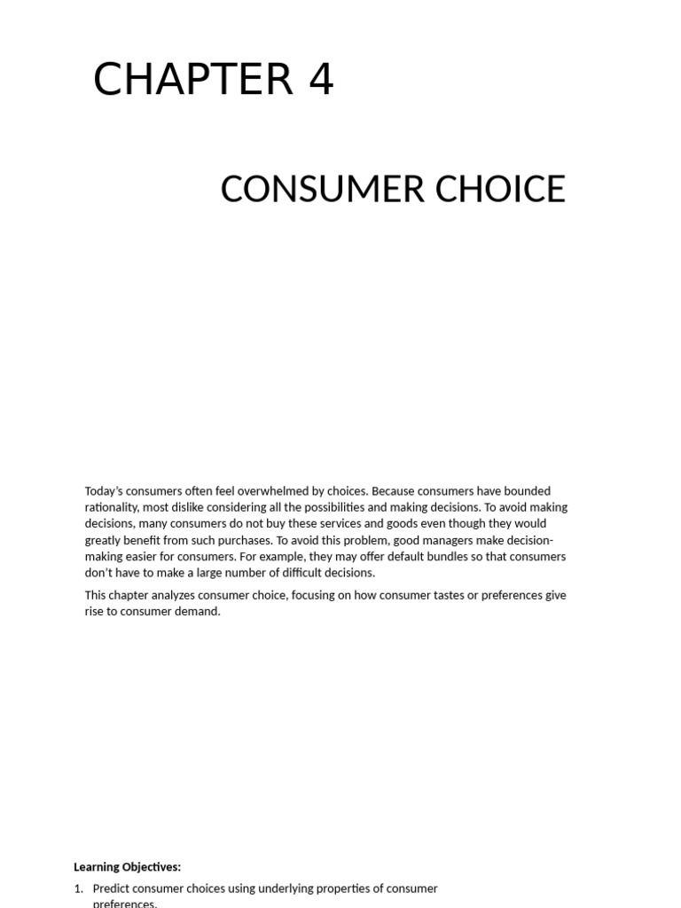 CHAPTER 4 CUSTOMER CHOICE [Autosaved] | PDF
