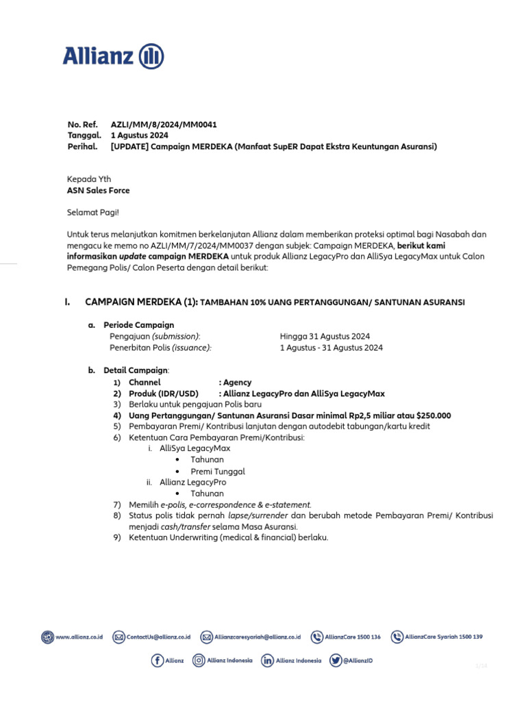 (UPDATE) Memo Agency Campaign MERDEKA | PDF