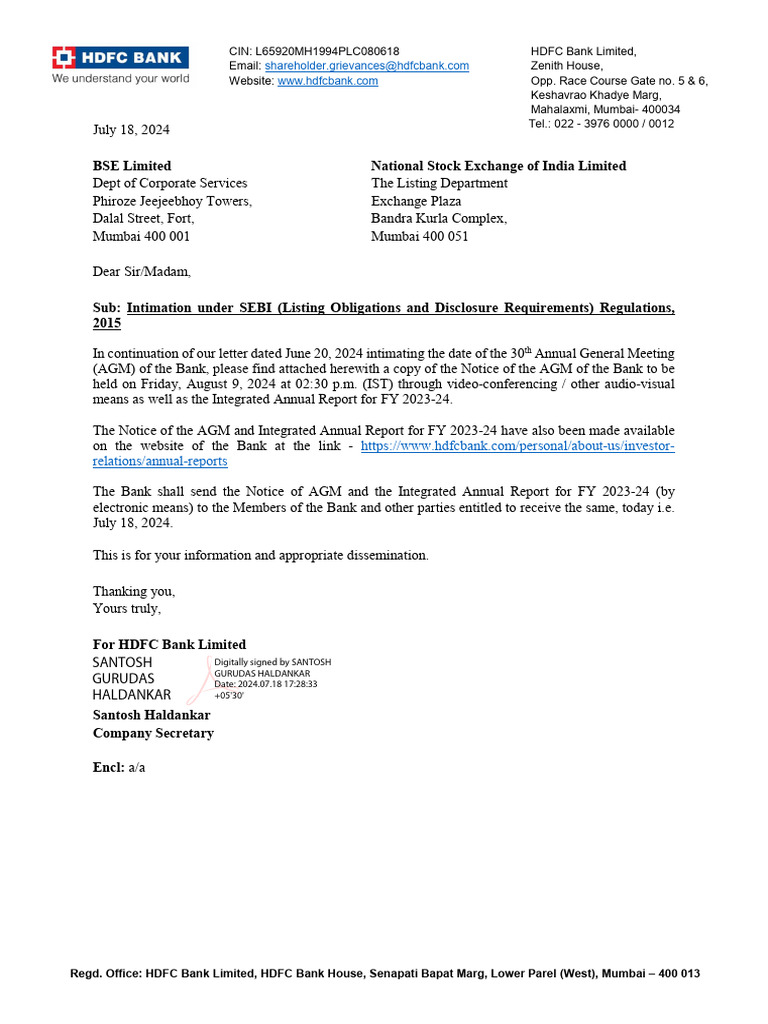 HDFC 2 18th July, 2024 | PDF