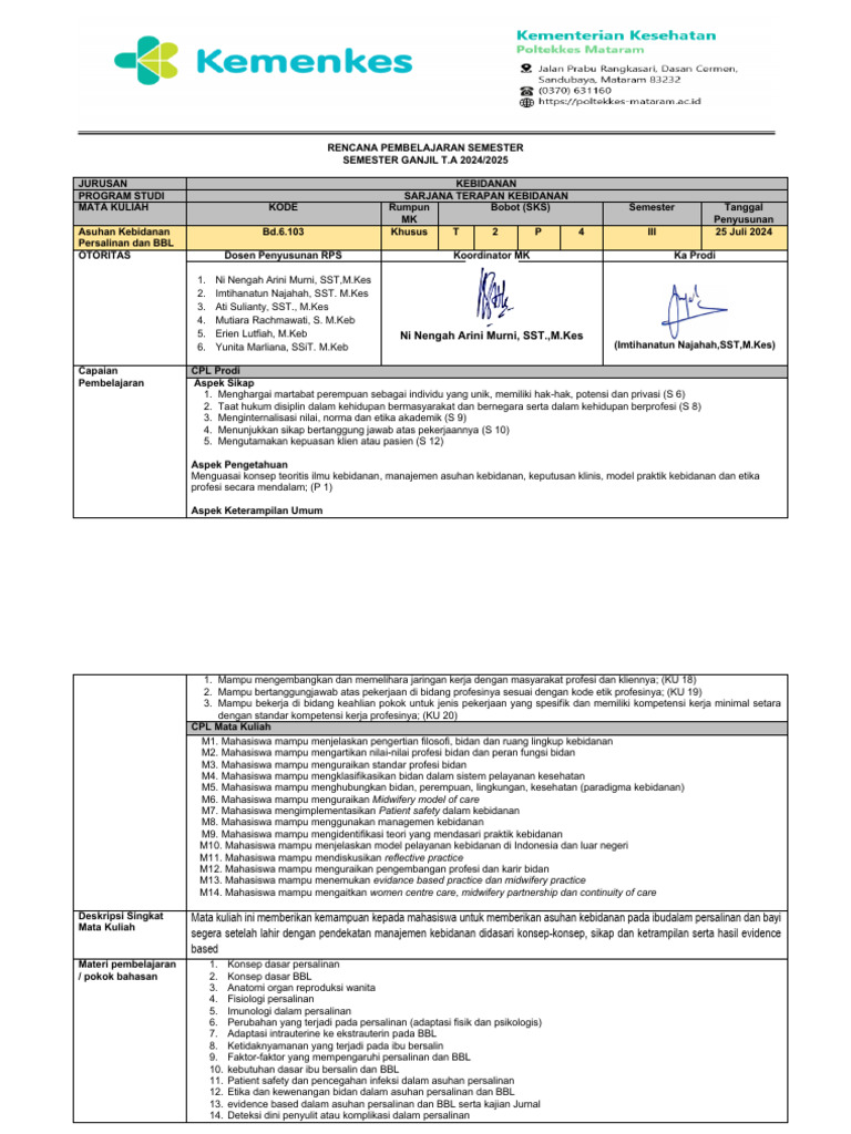 RPS Askeb II Sarjana 2024 | PDF