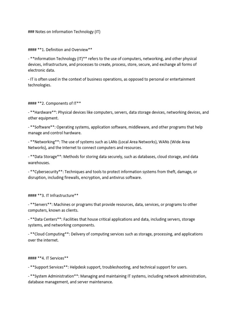 IT Notes | PDF