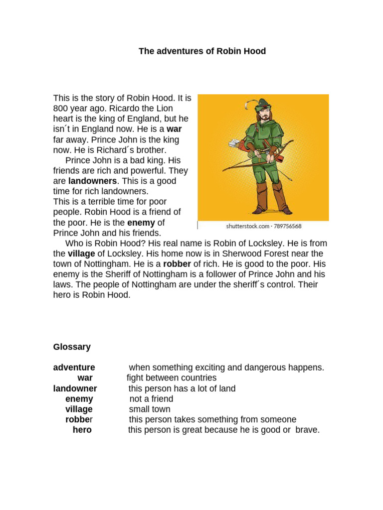 The Adventures of Robin Hood Abigail | PDF