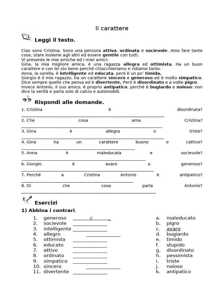 Il Carattere | PDF