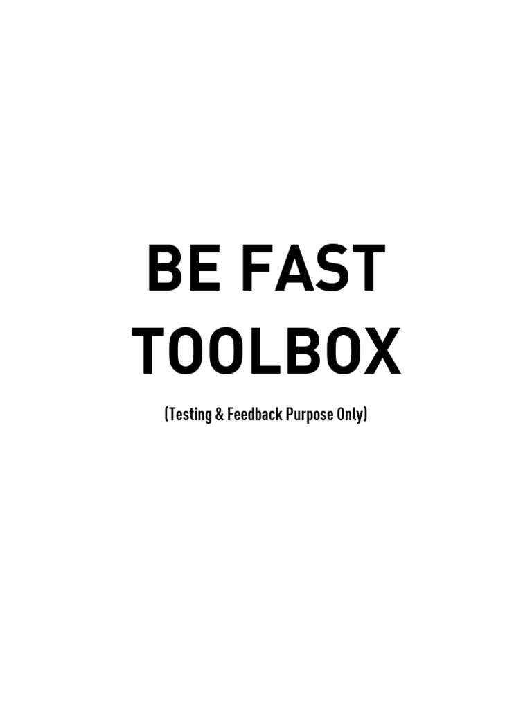 BEFAST Toolbox - Testing | PDF | Mentorship | Career & Growth