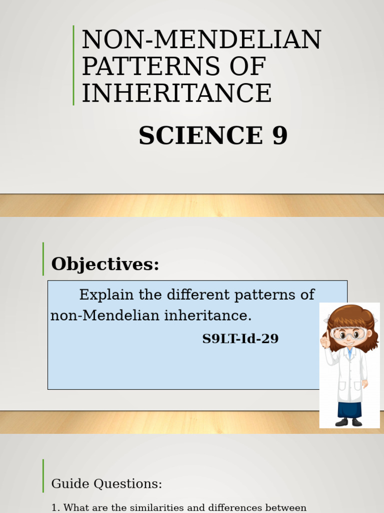 Q1 - W3 - NON-MENDELIAN Inheritance Pattern | PDF