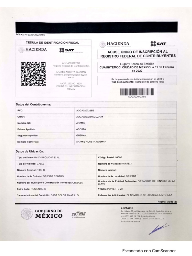 Constancia de Situación Fiscal | PDF