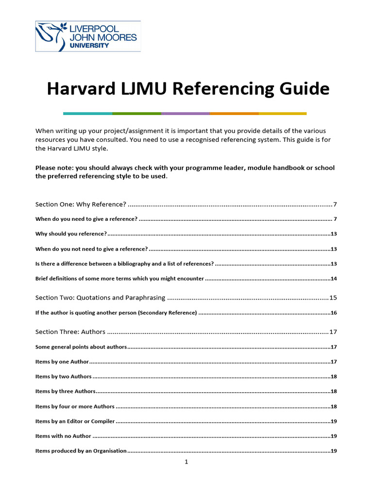 Harvard Referencing Fullguide | PDF