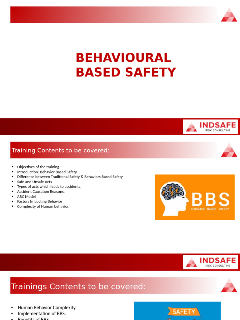 Behavioural Based Safety-Indsafe | PDF