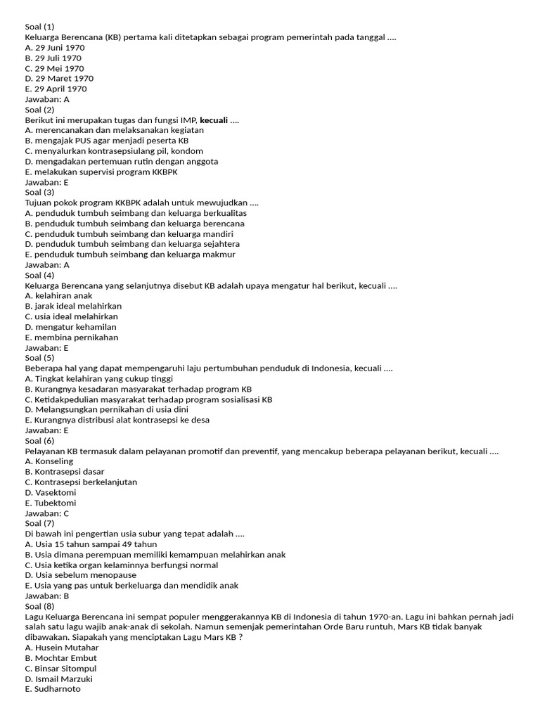 Soal Seleksi PPKBD | PDF