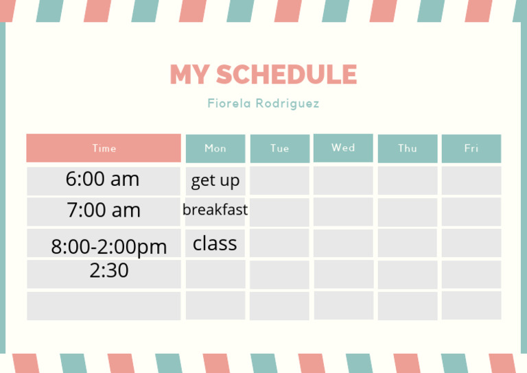 My Schedule | PDF