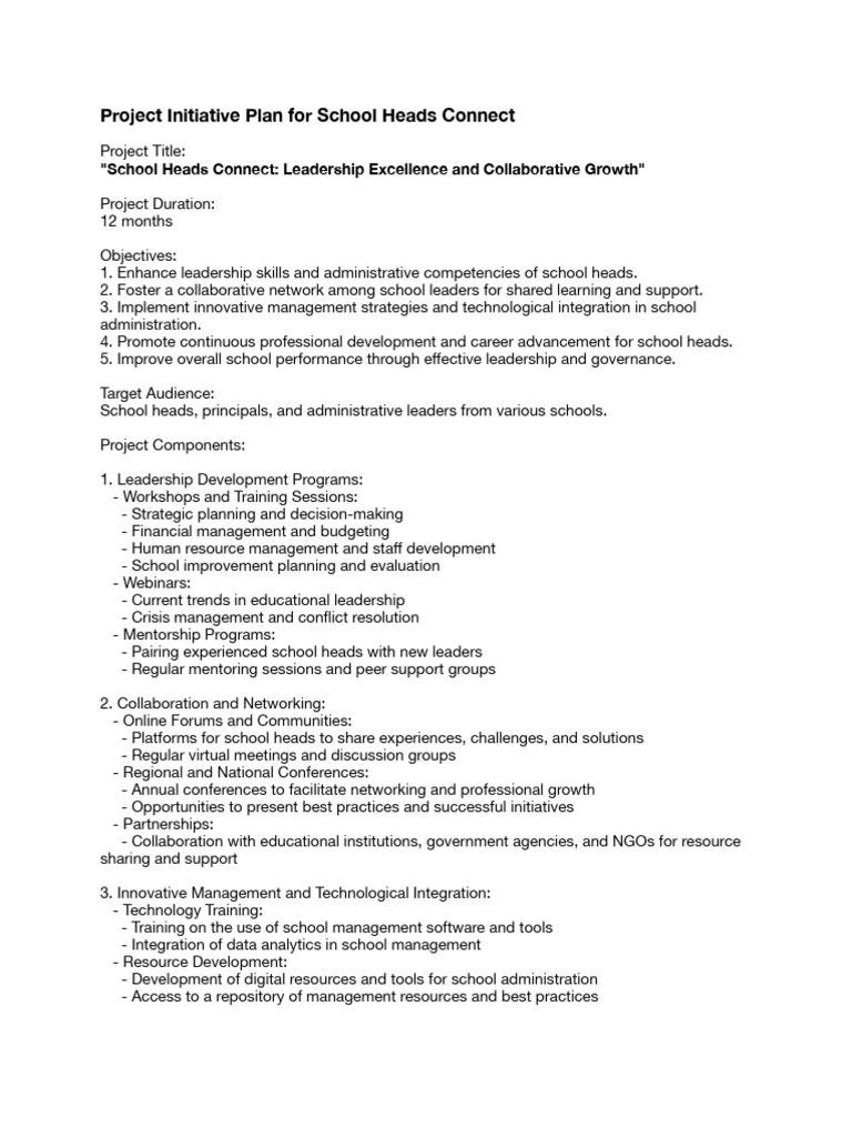 Project Initiative Plan | PDF