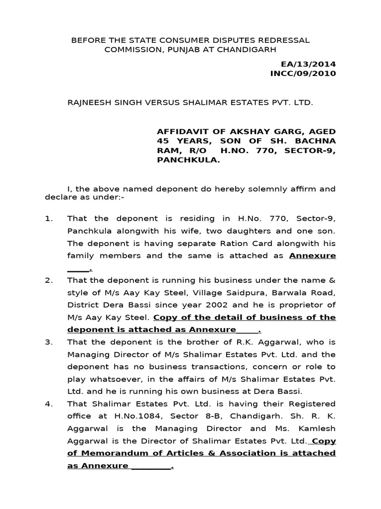 Affidavit of Akshay Garg | PDF