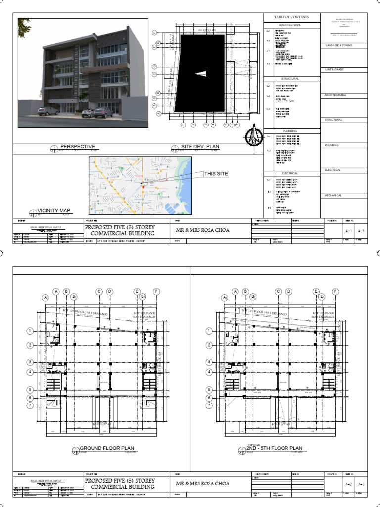 As-built_5 Storey Commercial Building_08152024 | PDF