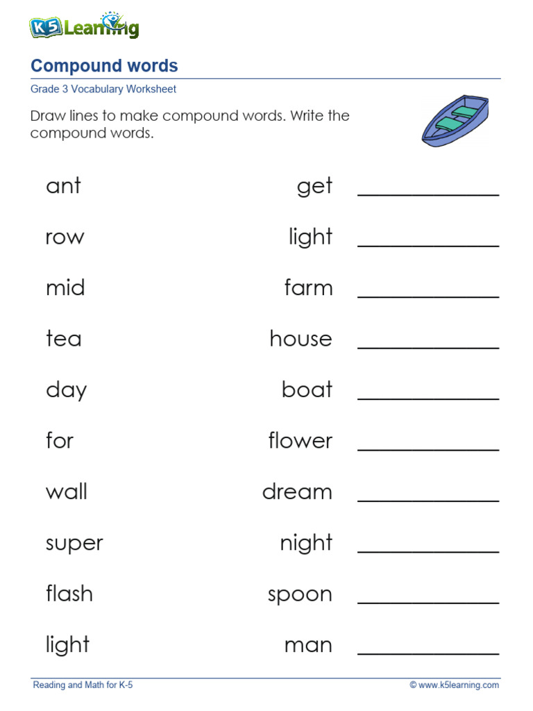 Grade 3 Compound Words 1 | PDF
