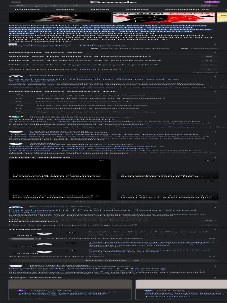 Psychopath - Google Search | PDF