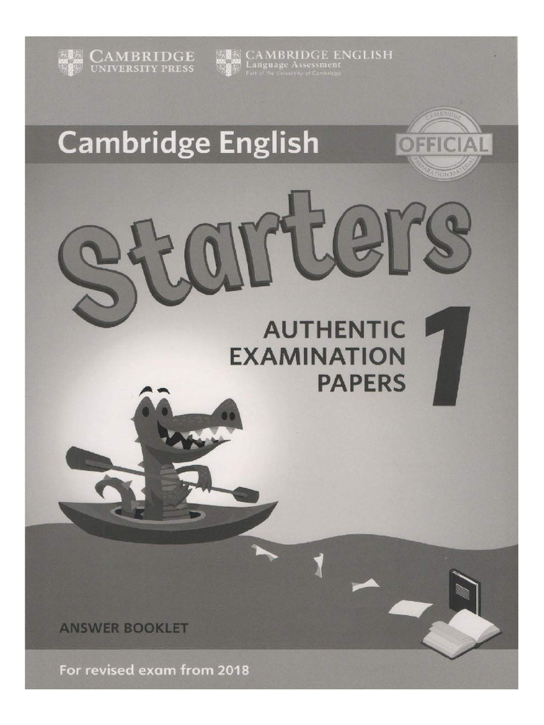 Answer Booklet - Starters 1 - 2018-Đã G P-Đã Nén | PDF