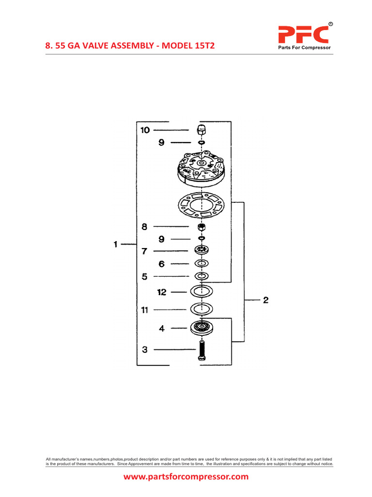 55 GA Valve Assembly-Model 15T2 | PDF