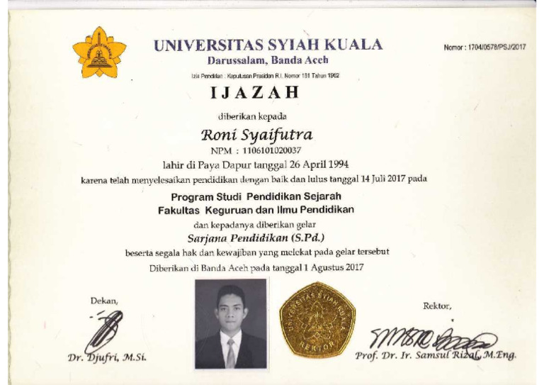 IJAZAH S1 | PDF