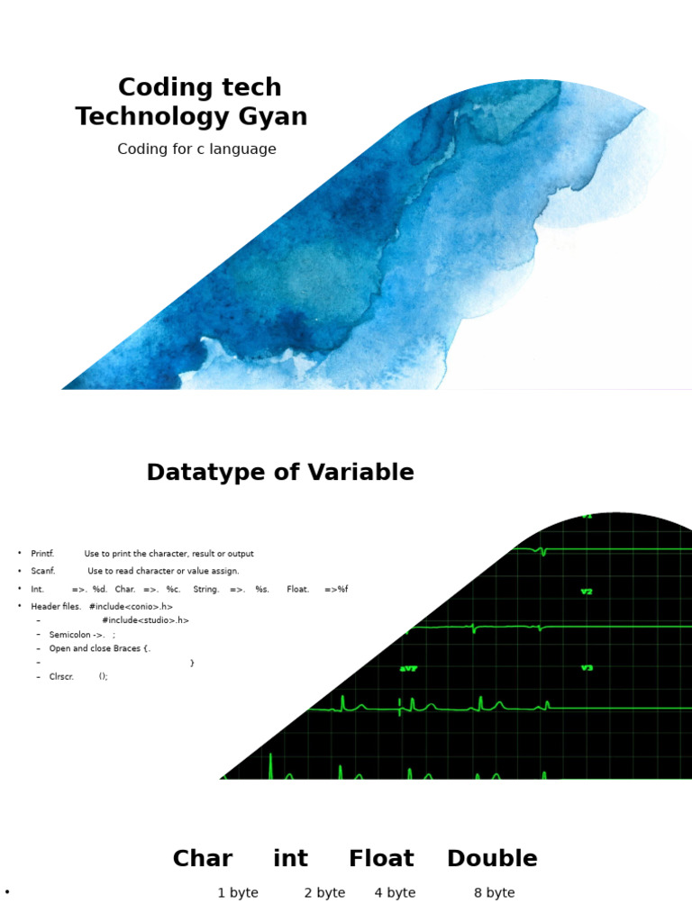 Coding Tech Technology Gyan: Coding For C Language | PDF