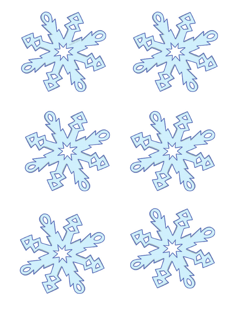 6 Snowflakes Per Page | PDF