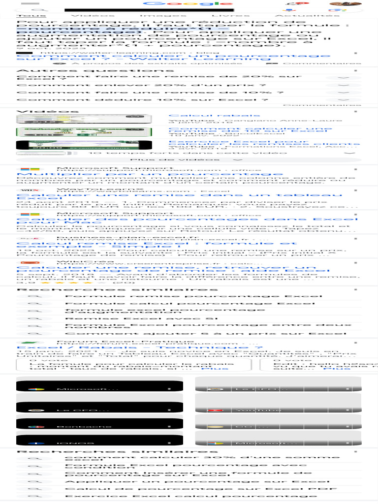 Faire Un Rabais Sur Un Montant Sur Excel - Recherche Google | PDF