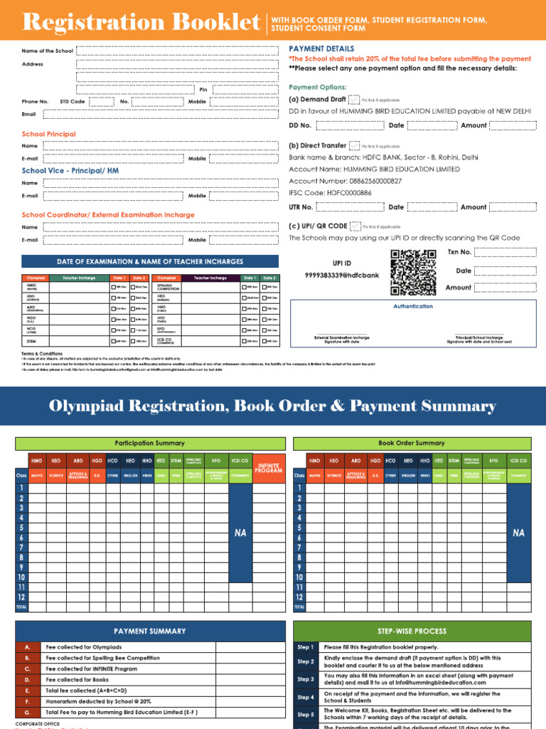 Registration Booklet (2024-25) | PDF
