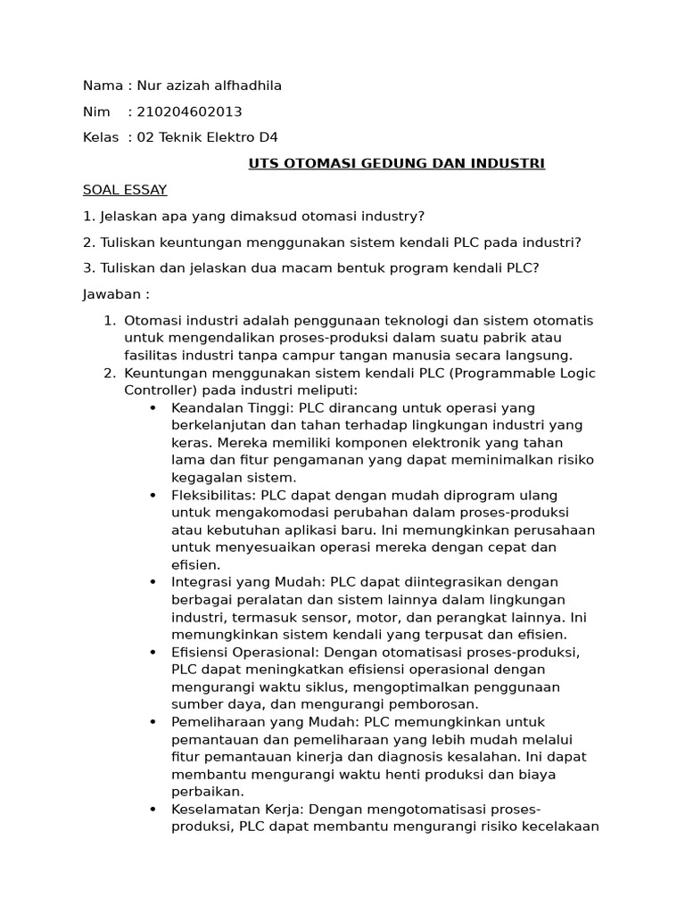 Uts 1 | PDF