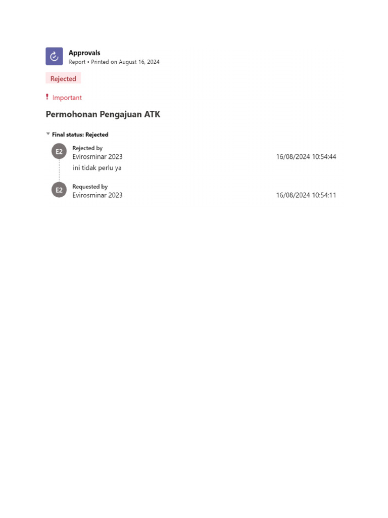 Permohonan Pengajuan ATK | PDF