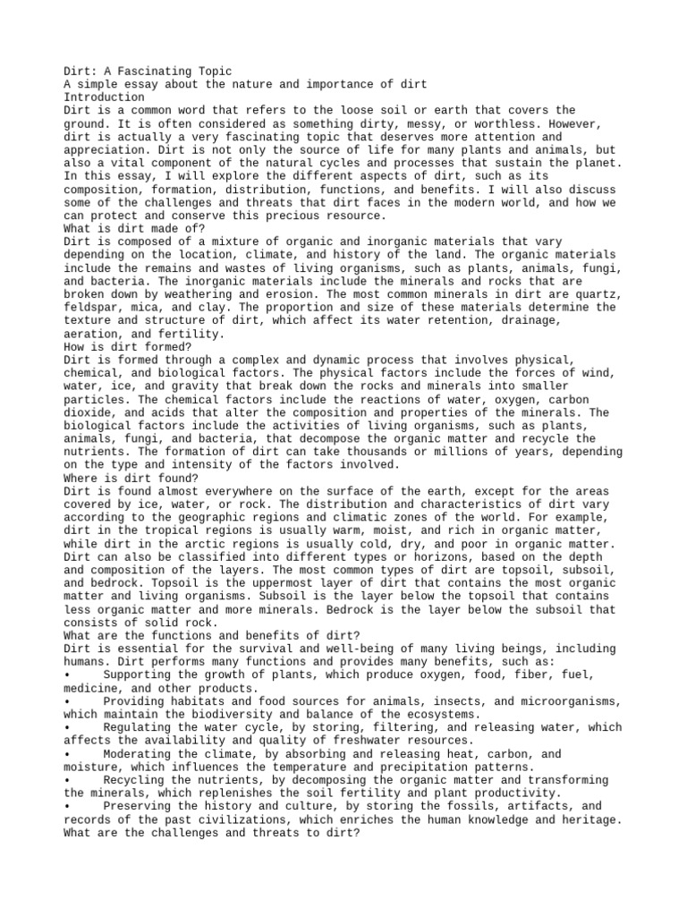 dirt-a-fascinating-topic-pdf