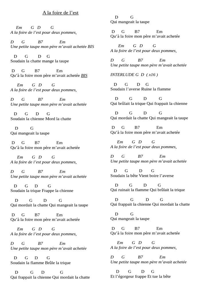 A La Foire de L'est | PDF