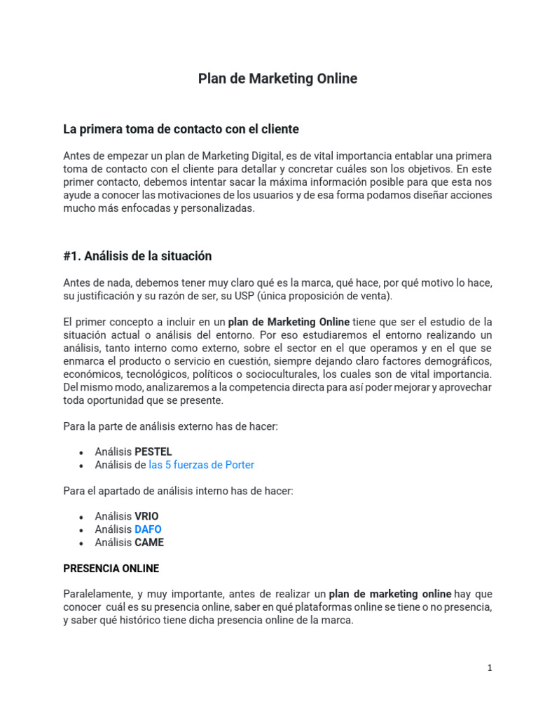 Plan de Marketing Digital Feb - 14 - 2023 | PDF | Search Engine ...