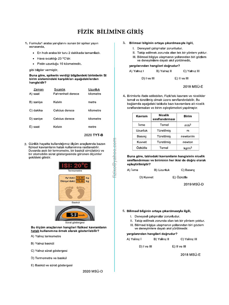 Yks-Msu Kasim Tatil Odevi 12.Snf | PDF