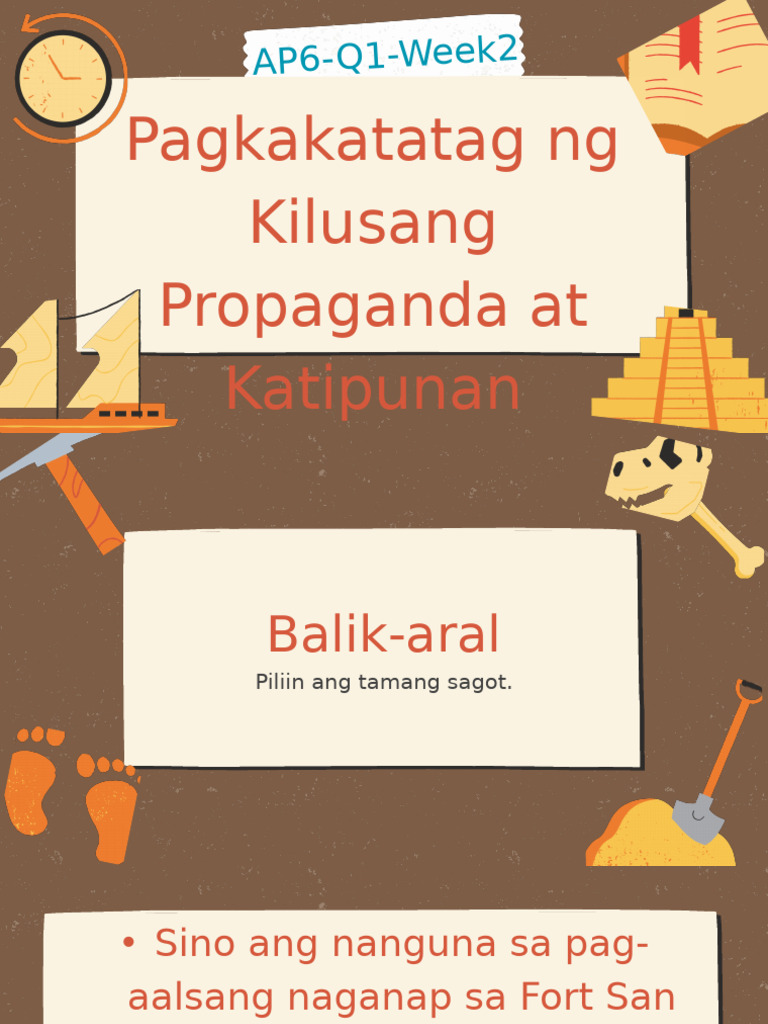 Pagkakatatag NG Kilusang Propaganda at Katipunan: AP6-Q1-Week2 | PDF