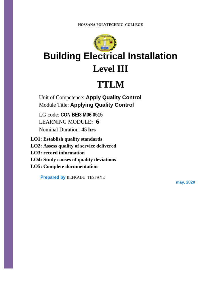 6 Apply Quality Control | PDF