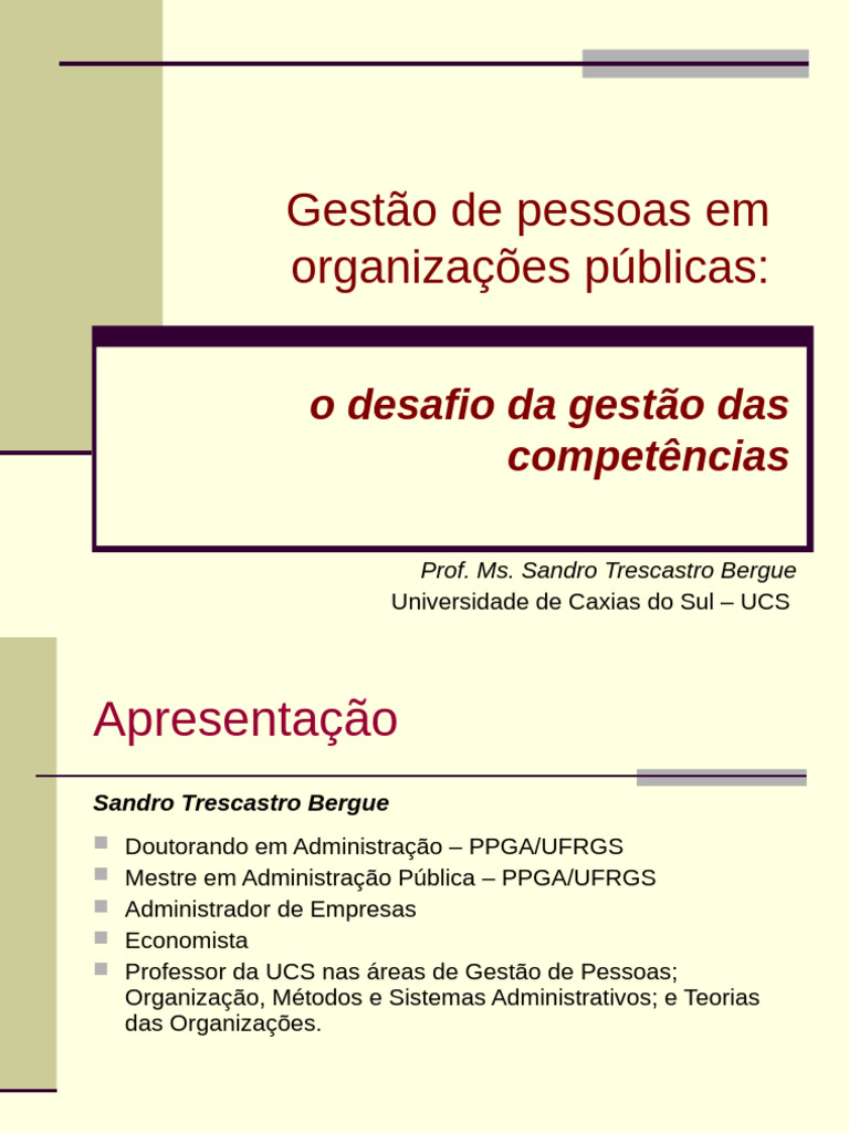 Gestão de Pessoas Material para Concurso Cavg | PDF