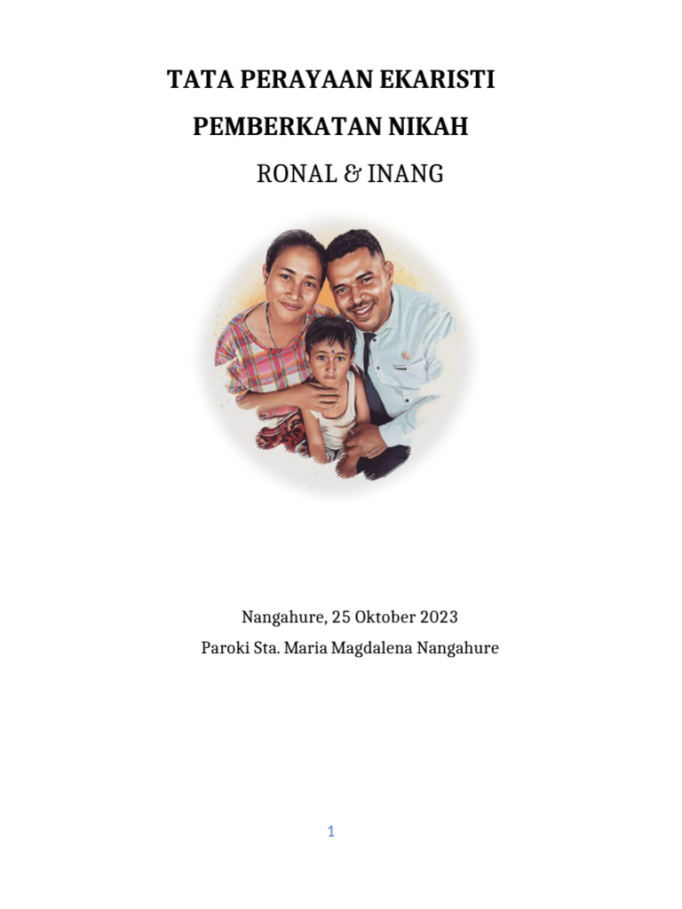 Teks Misa Pernikahan Ronal & Inang | PDF